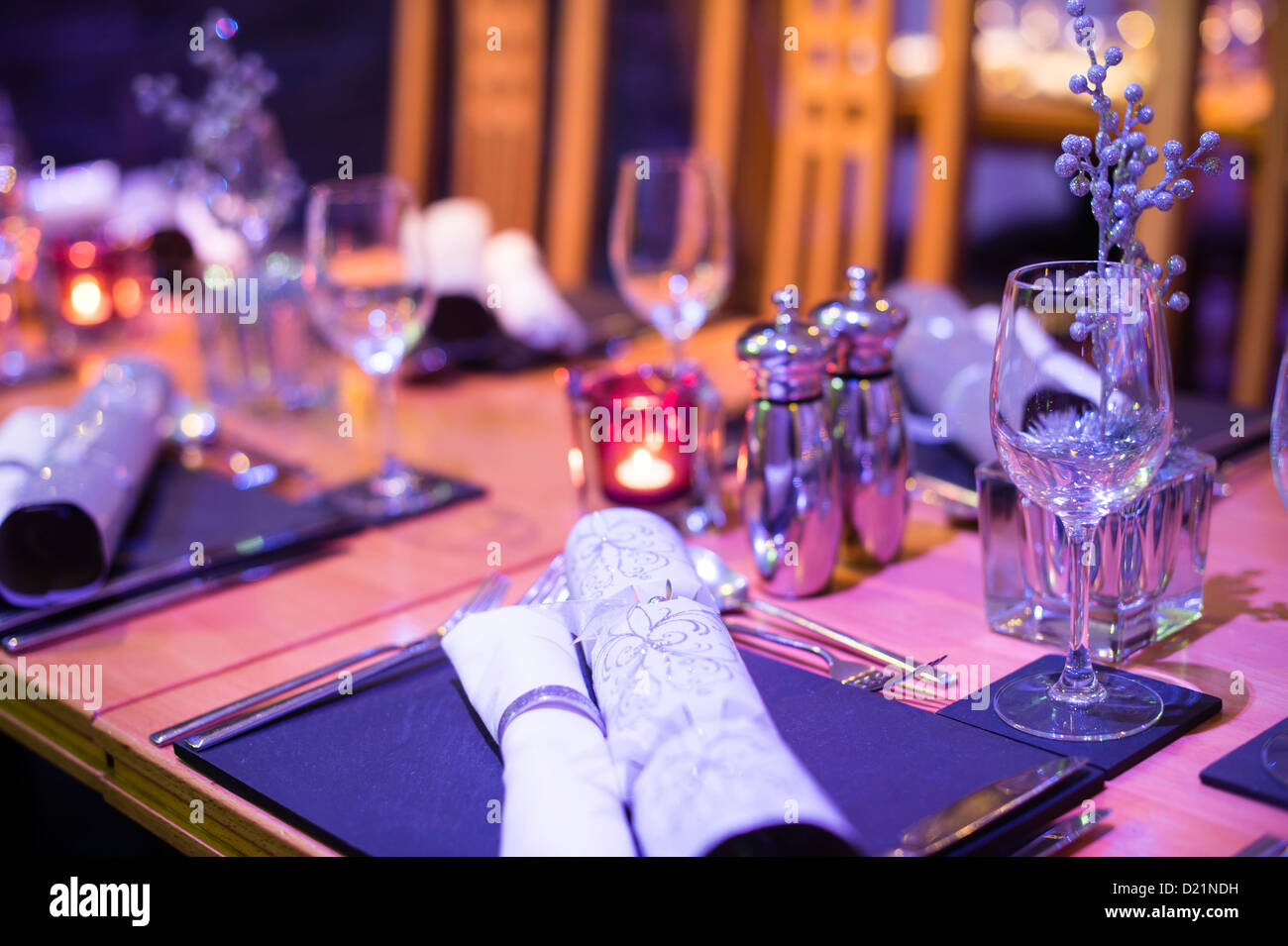 Shallow depth field restaurant table hi-res stock photography and ...