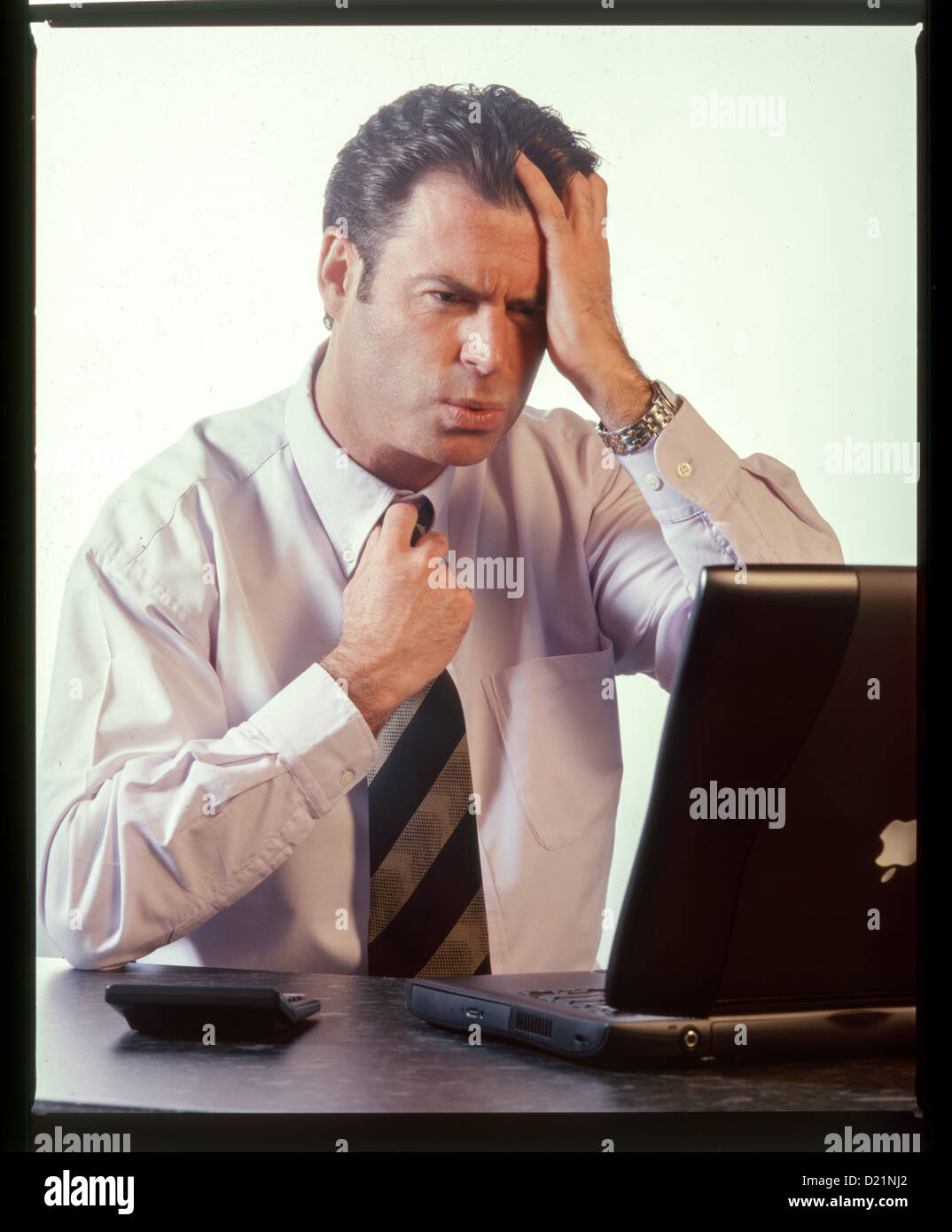 Man At Desk Stock Photo - Alamy