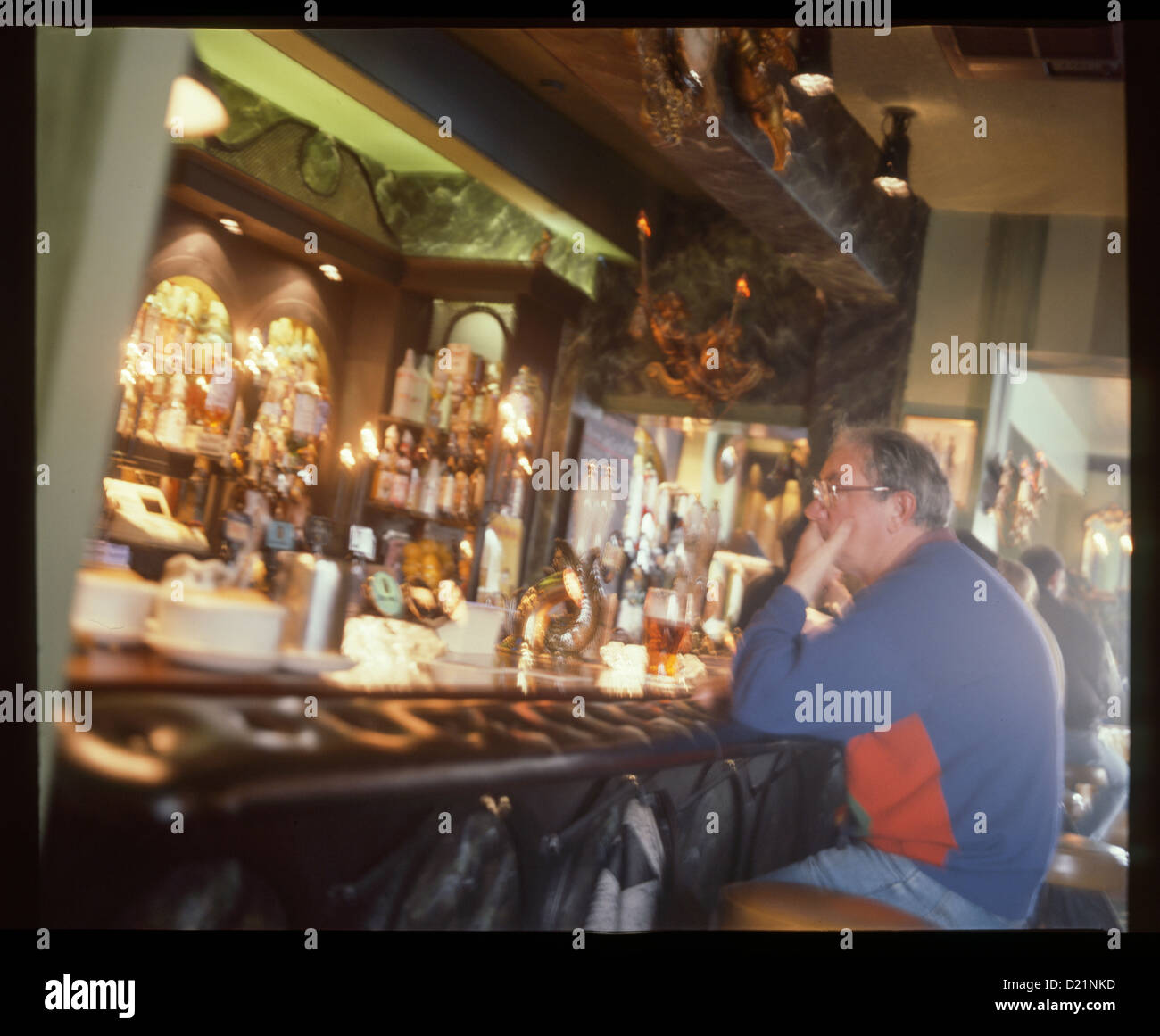 Man At Bar Stock Photo - Alamy