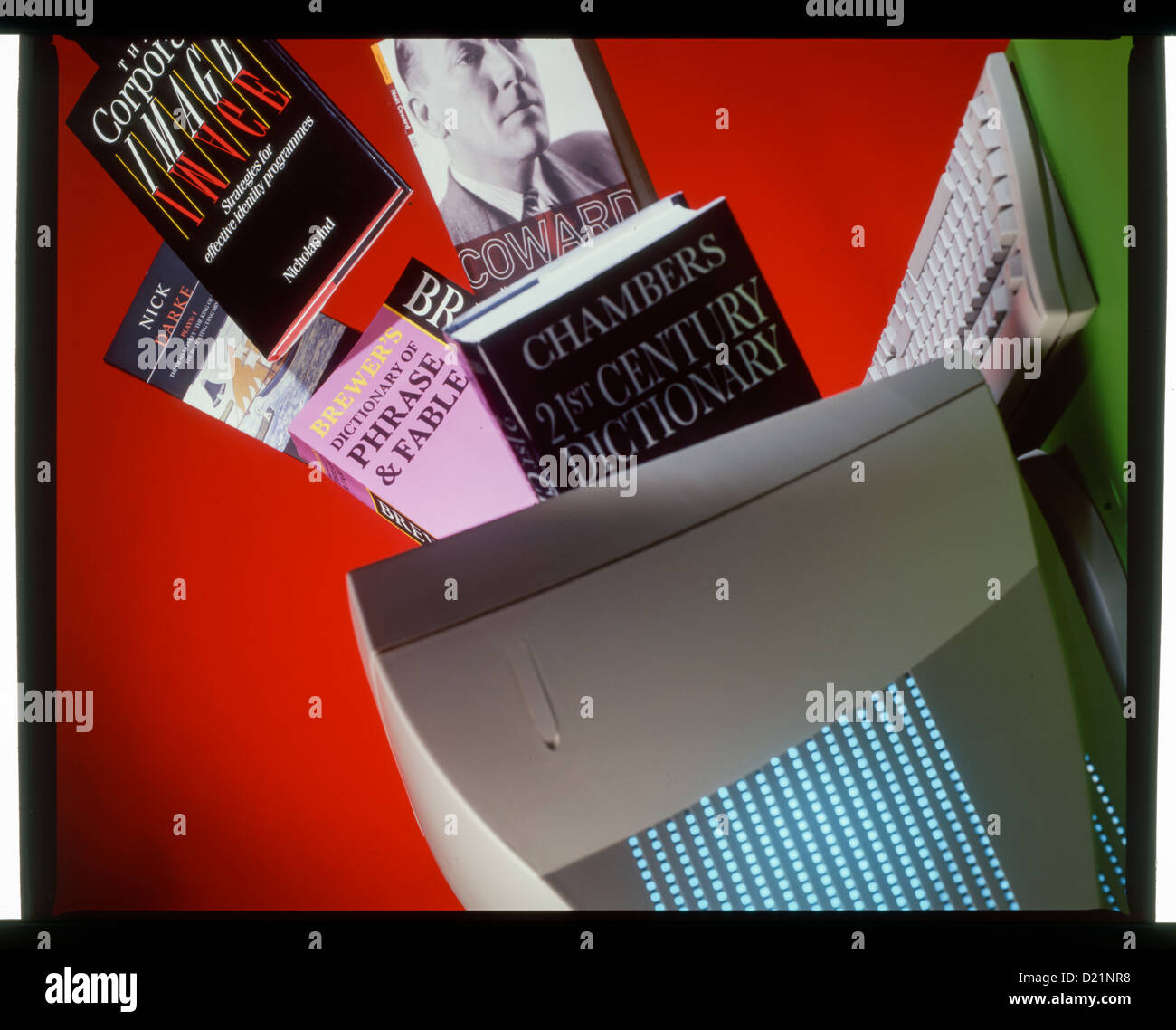 Books from Computer Screen Stock Photo - Alamy