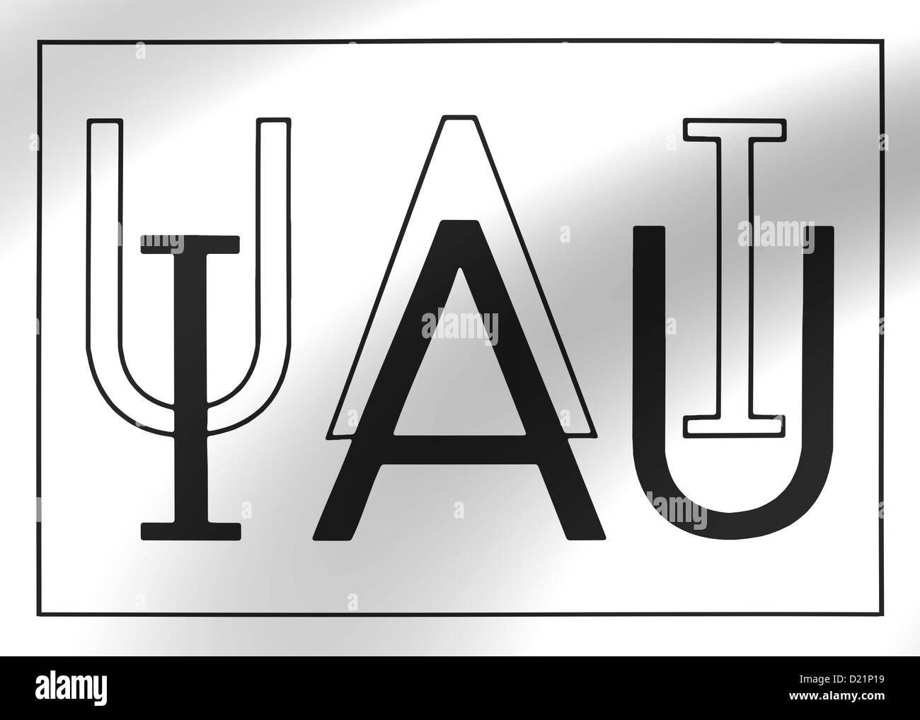 International Astronomical Union | IAU logo flag symbol Stock Photo - Alamy