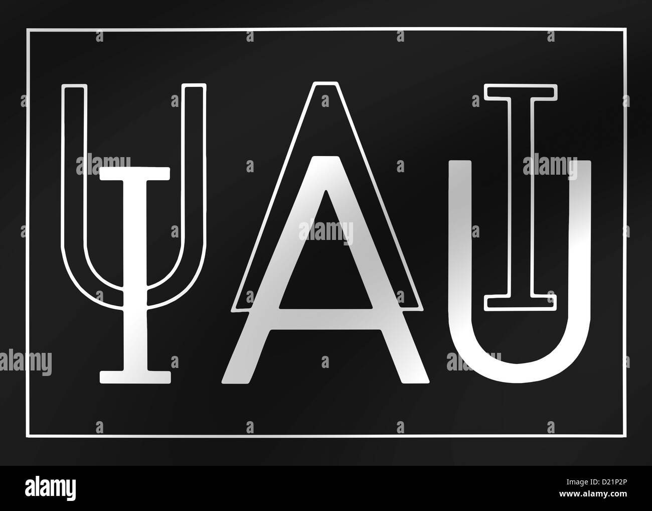 International Astronomical Union | IAU logo flag symbol Stock Photo - Alamy