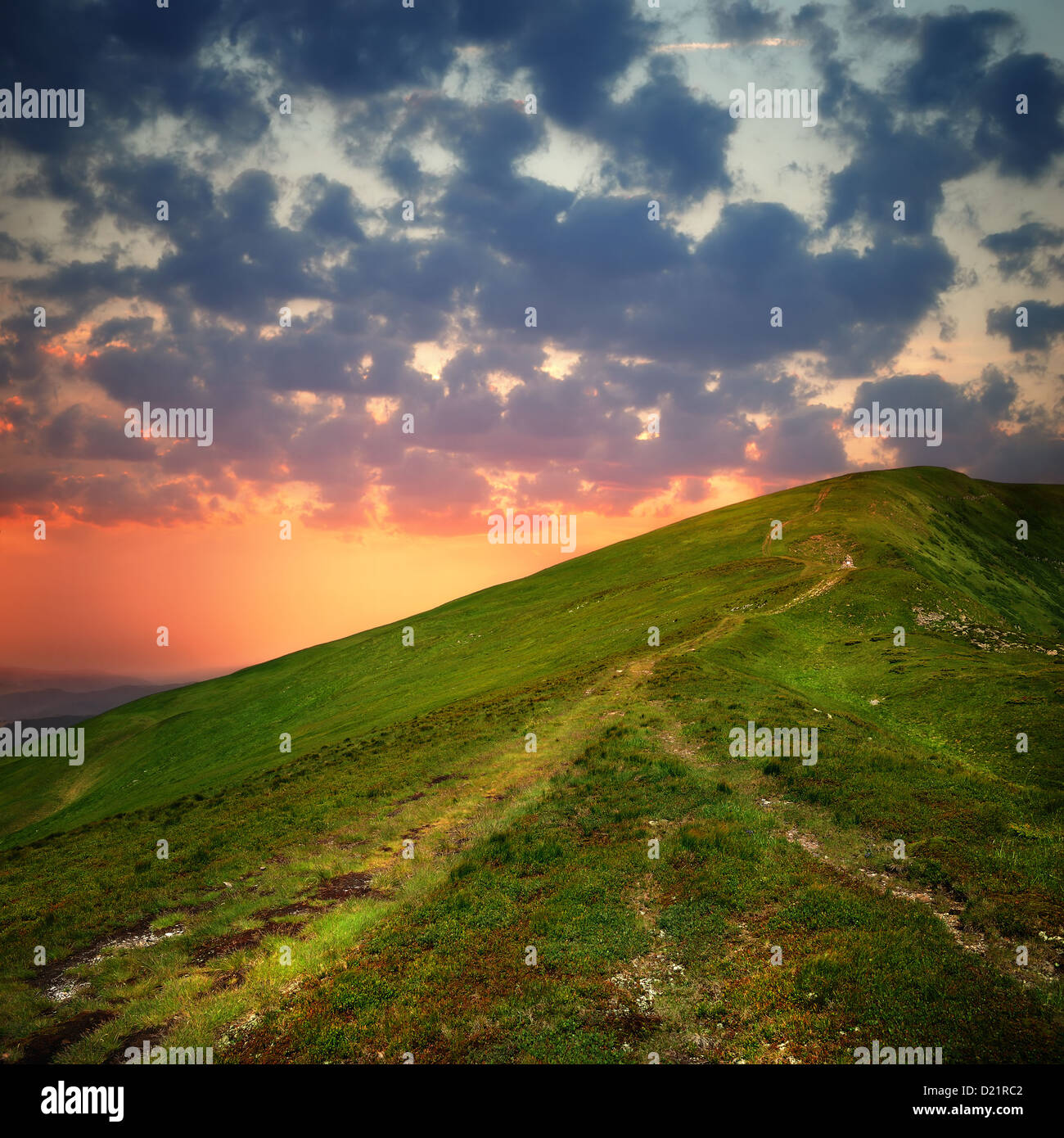 Pathway to top of hill hi-res stock photography and images - Alamy