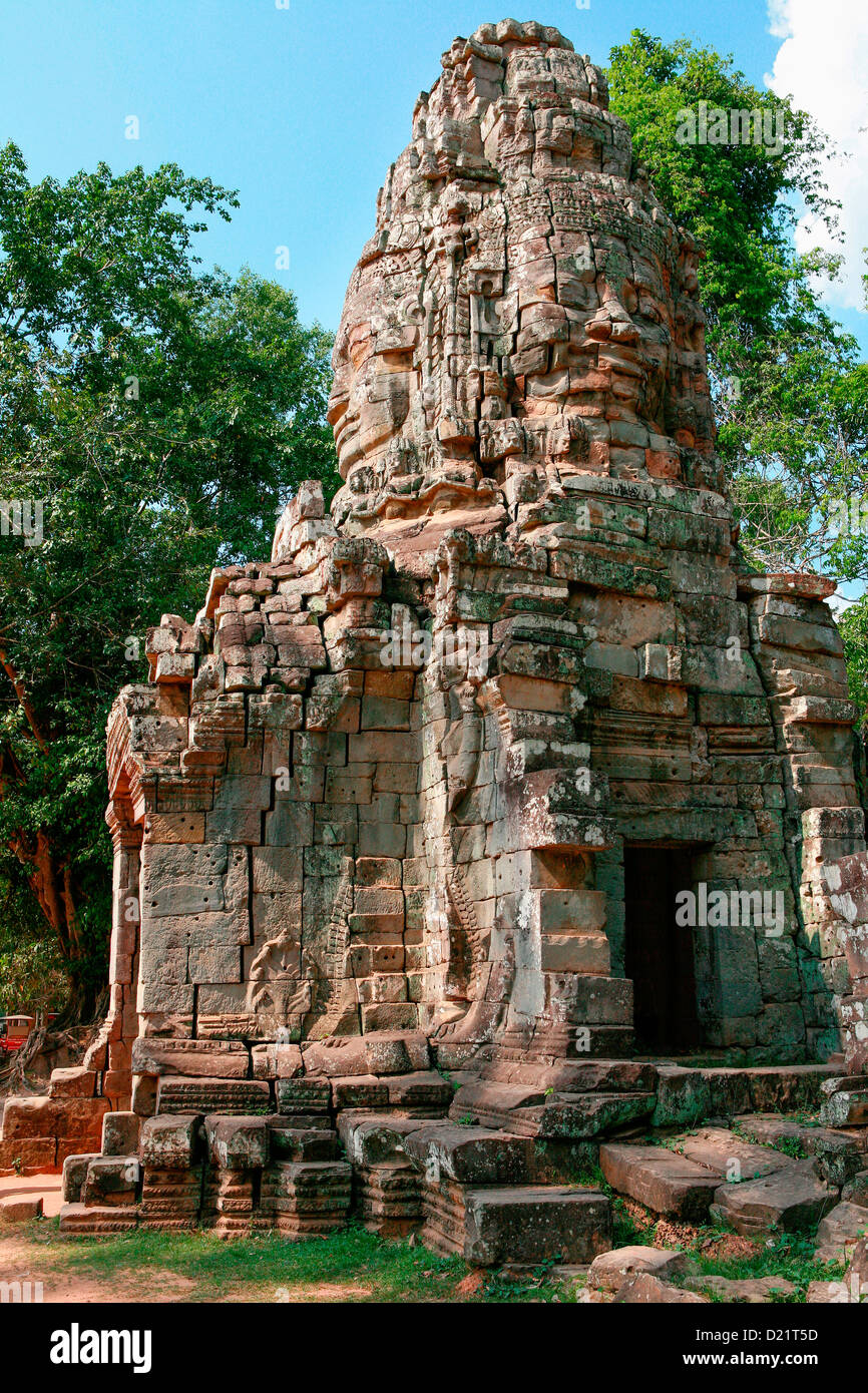 The Eastern entrance tower at the atmospheric ruins of Ta Prohm at ...