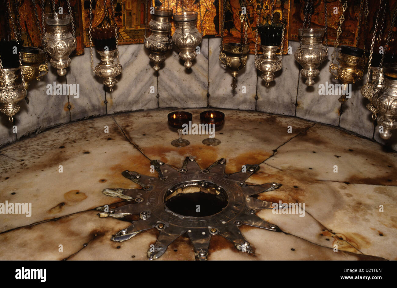 The Grotto at the Church of the Nativity, or Basilica of the Nativity ...