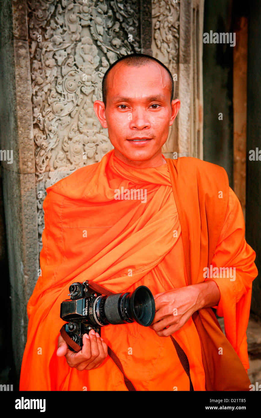 Buddhist Monk Bas Relief Angkor Wat High Resolution Stock Photography ...