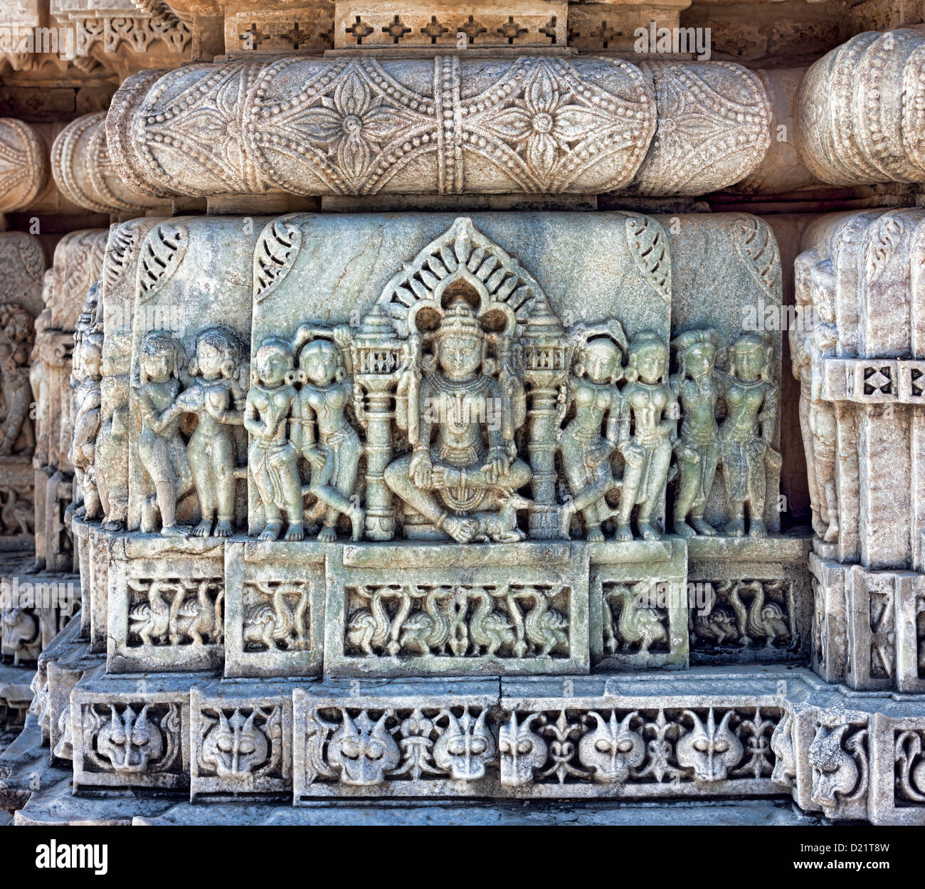 Ancient Sun Temple in Ranakpur. Jain Temple Carving. Ranakpur ...