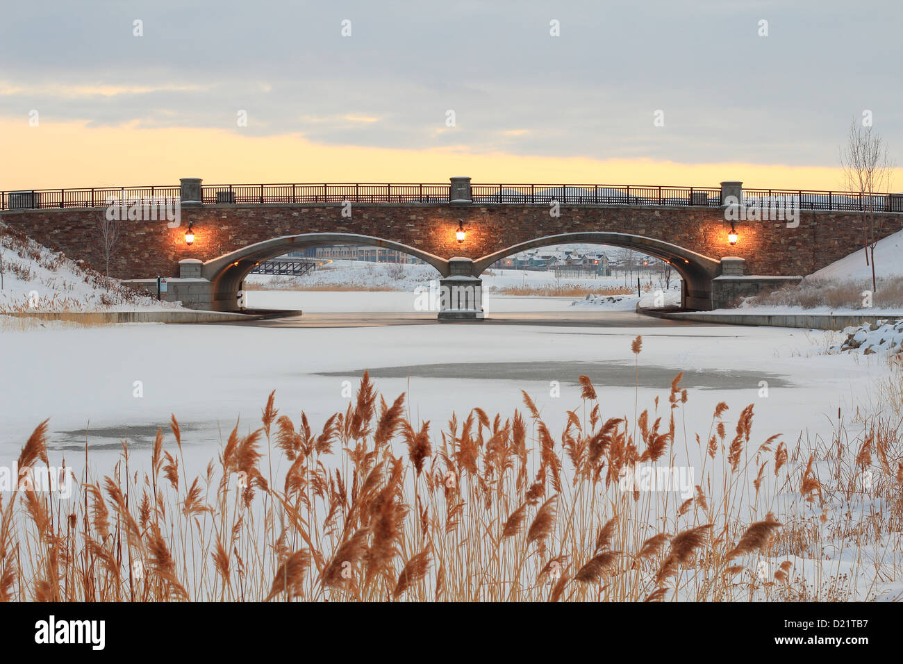 Stone bridge over frozen hi-res stock photography and images - Alamy
