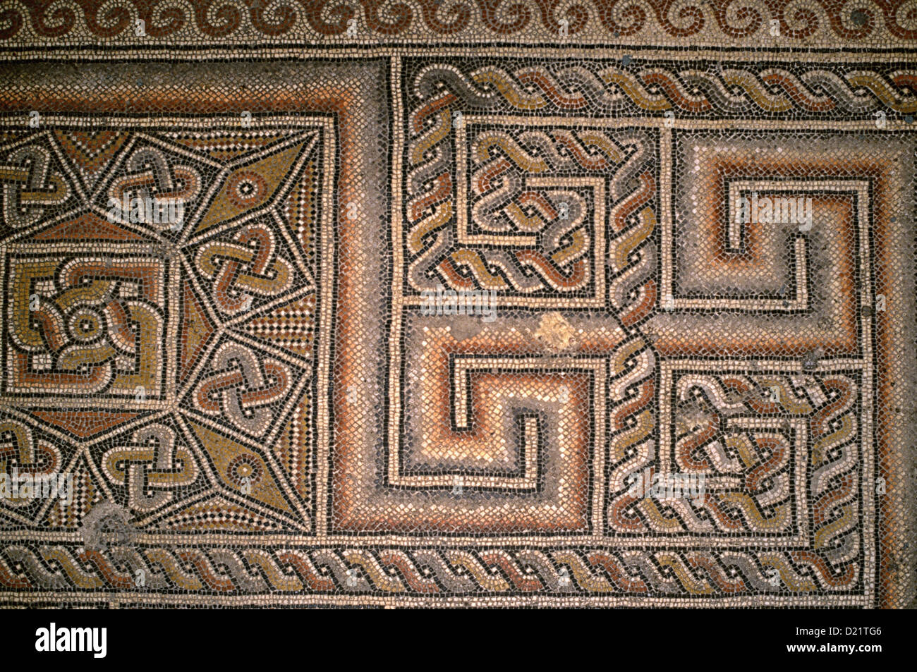 Mosaic floor at the Church of the Nativity, or Basilica of the Nativity ...