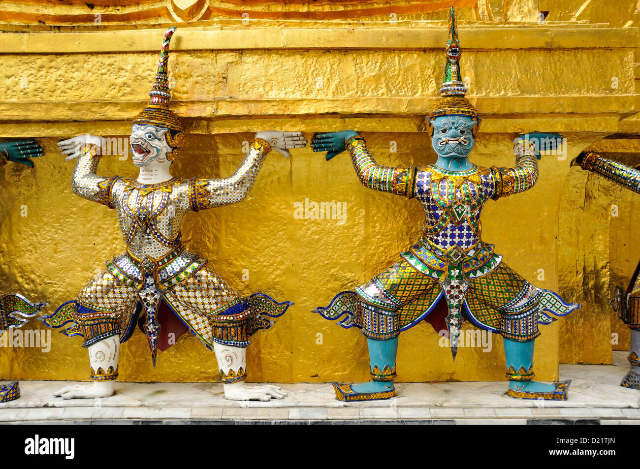 Demon Figures Wat Phra Kaew, Bangkok, Thailand, Asia Stock Photo - Alamy