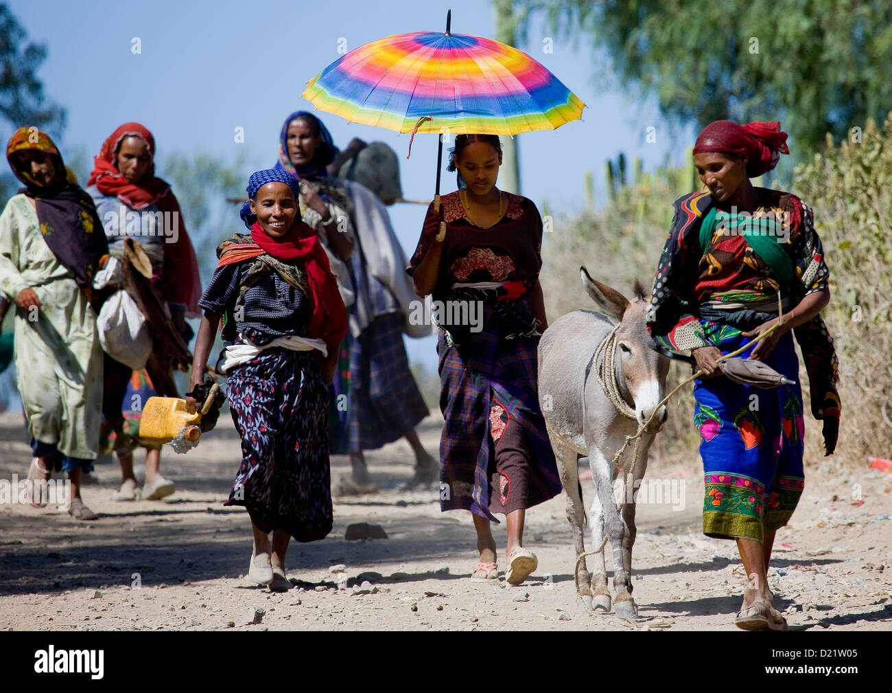 Donkey women of ethiopia hi-res stock photography and images - Alamy