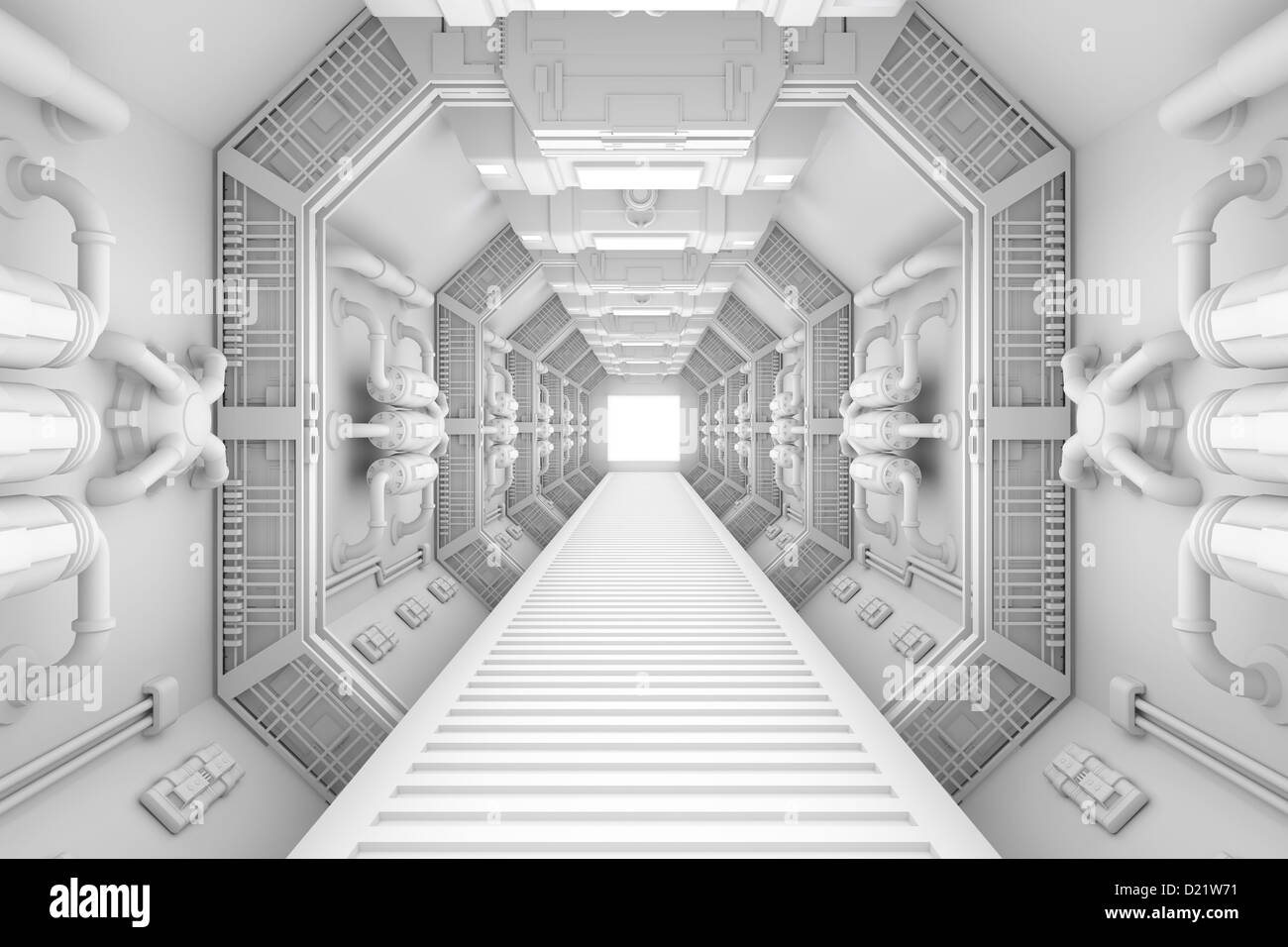 3D space ship interior Stock Photo - Alamy
