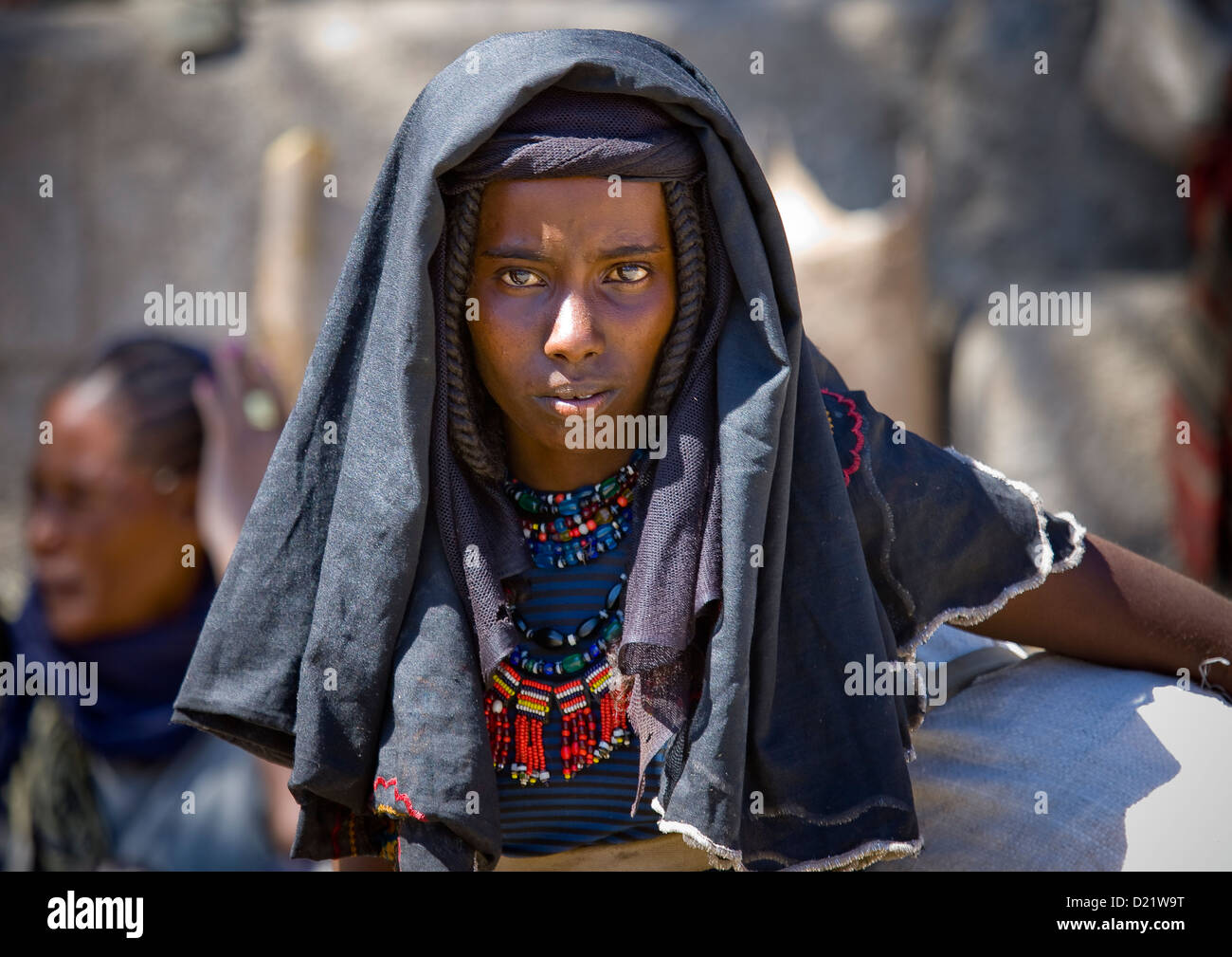 Afar Tribe Woman, Assaita, Afar Regional State, Ethiopia Stock Photo ...