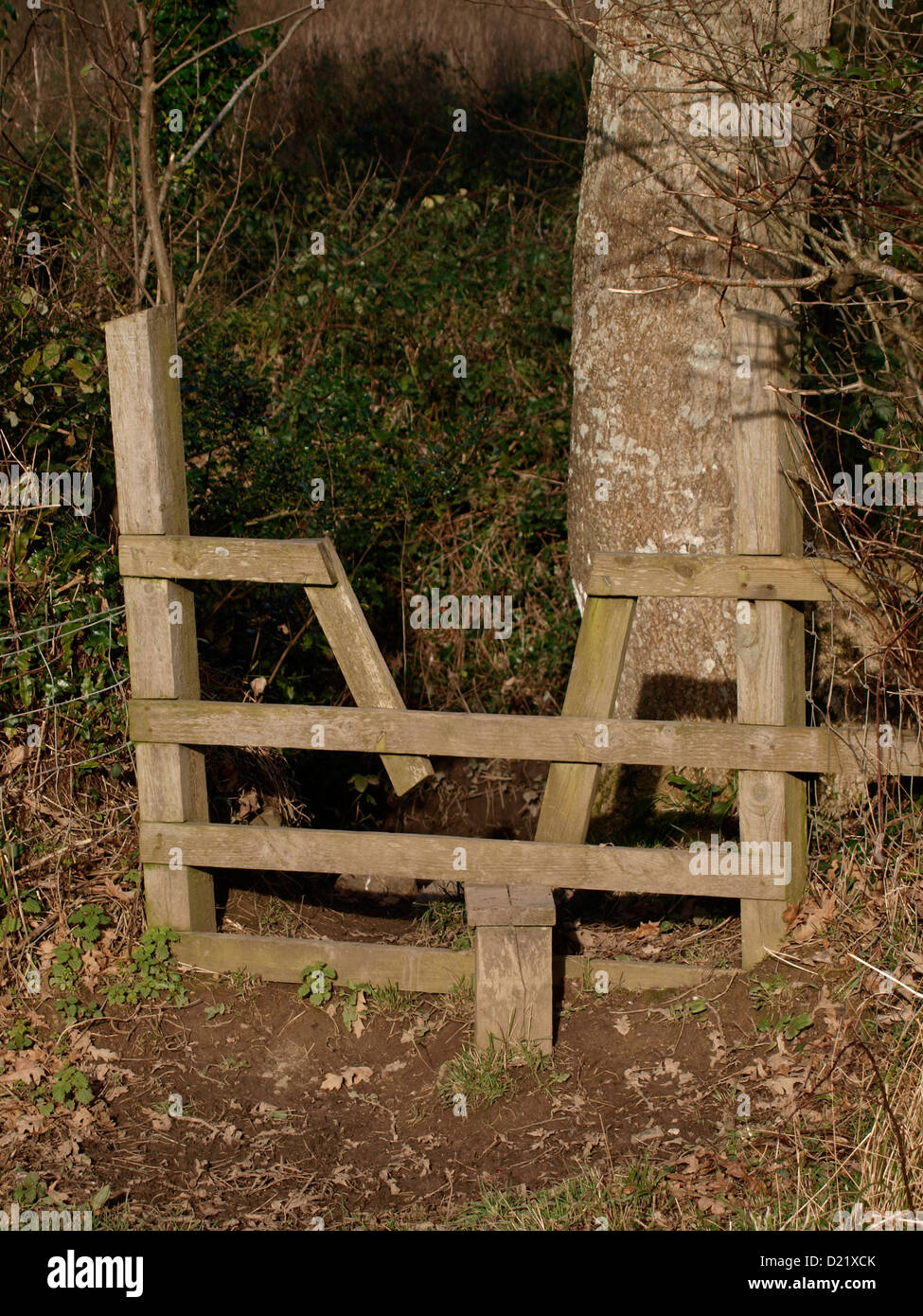 Footpath stile, Cornwall, UK Stock Photo - Alamy