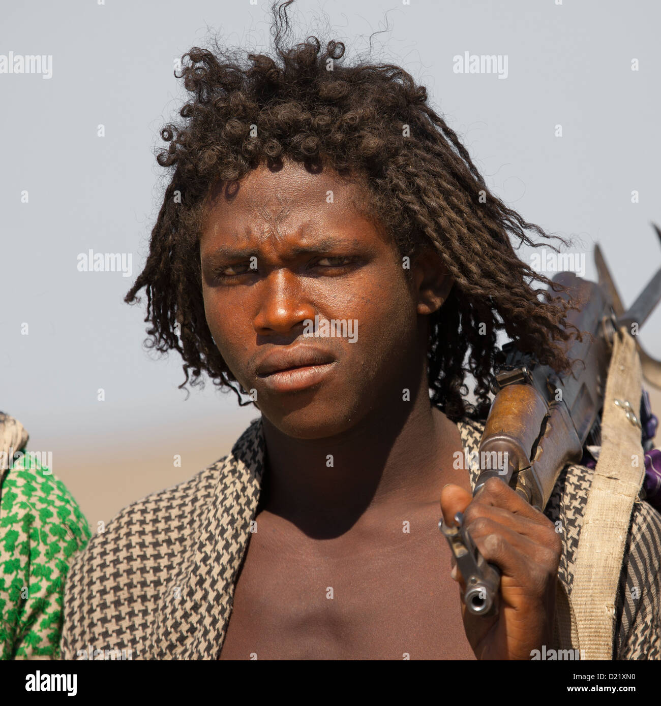 Afar Tribe Warrior, Assaita, Afar Regional State, Ethiopia Stock Photo ...