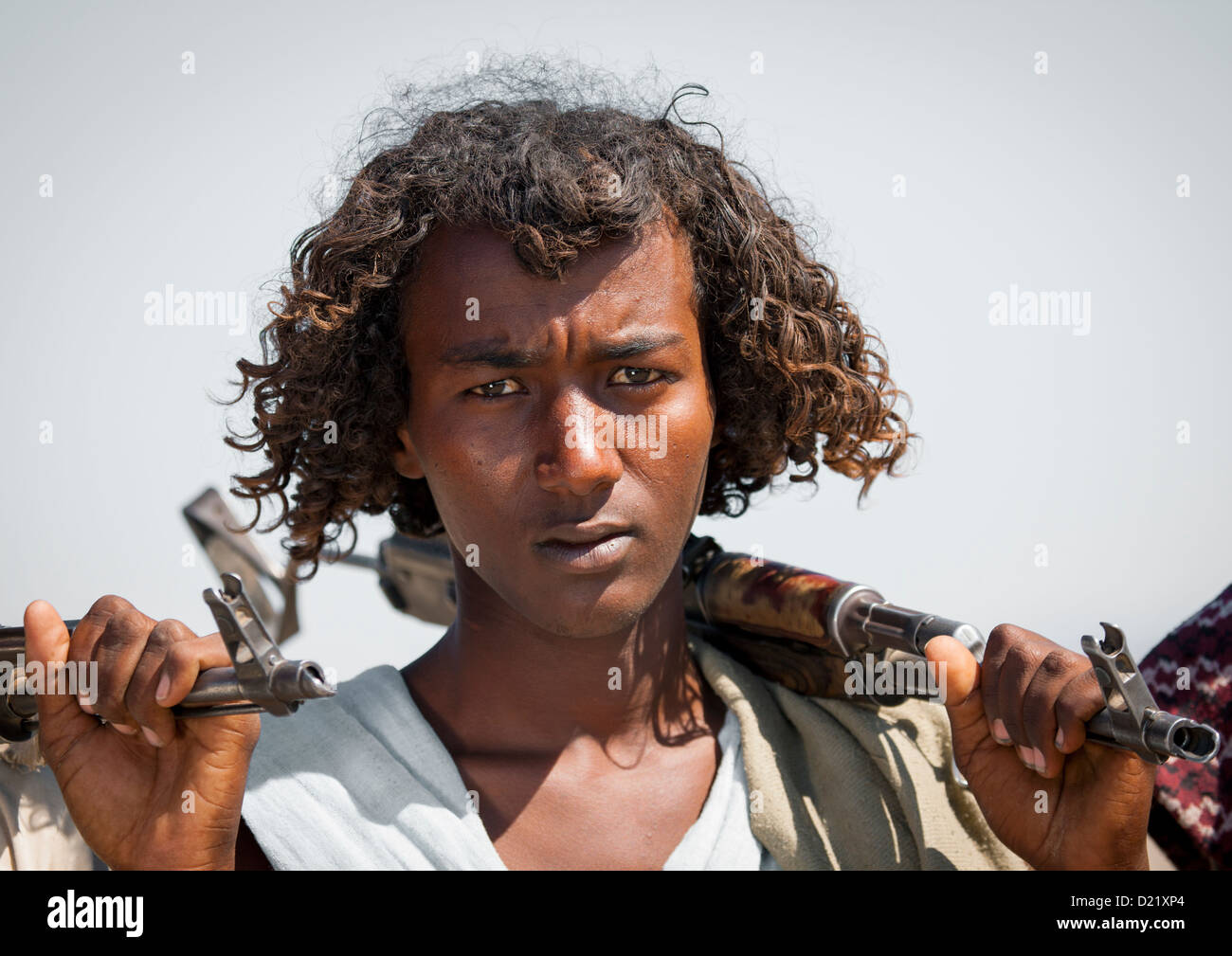 Afar Tribe Warrior, Assaita, Afar Regional State, Ethiopia Stock Photo ...