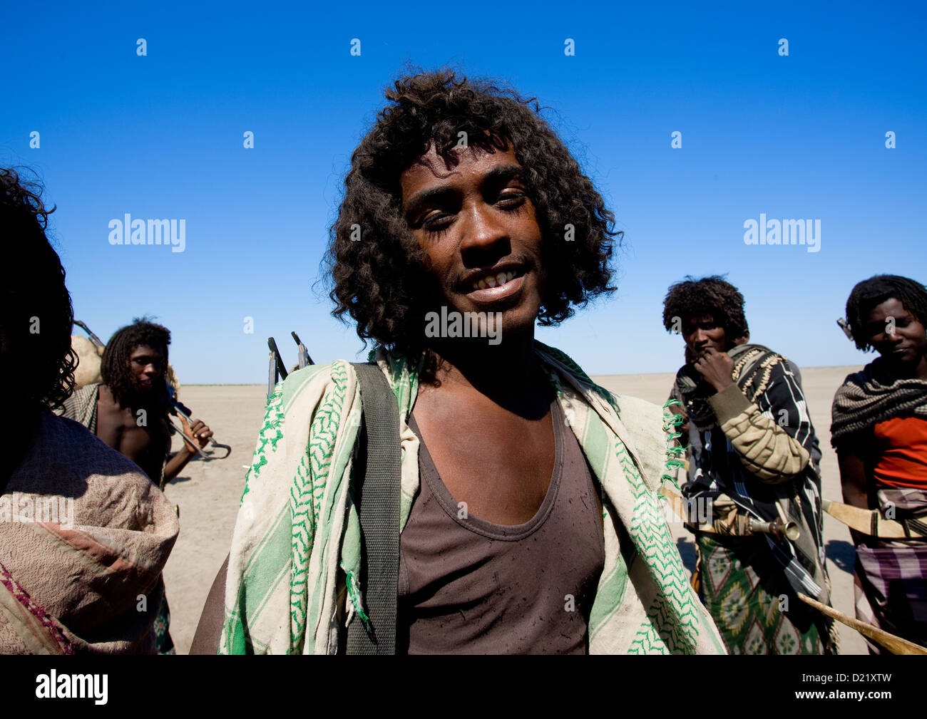 Afar Tribe Warriors, Assaita, Afar Regional State, Ethiopia Stock Photo ...