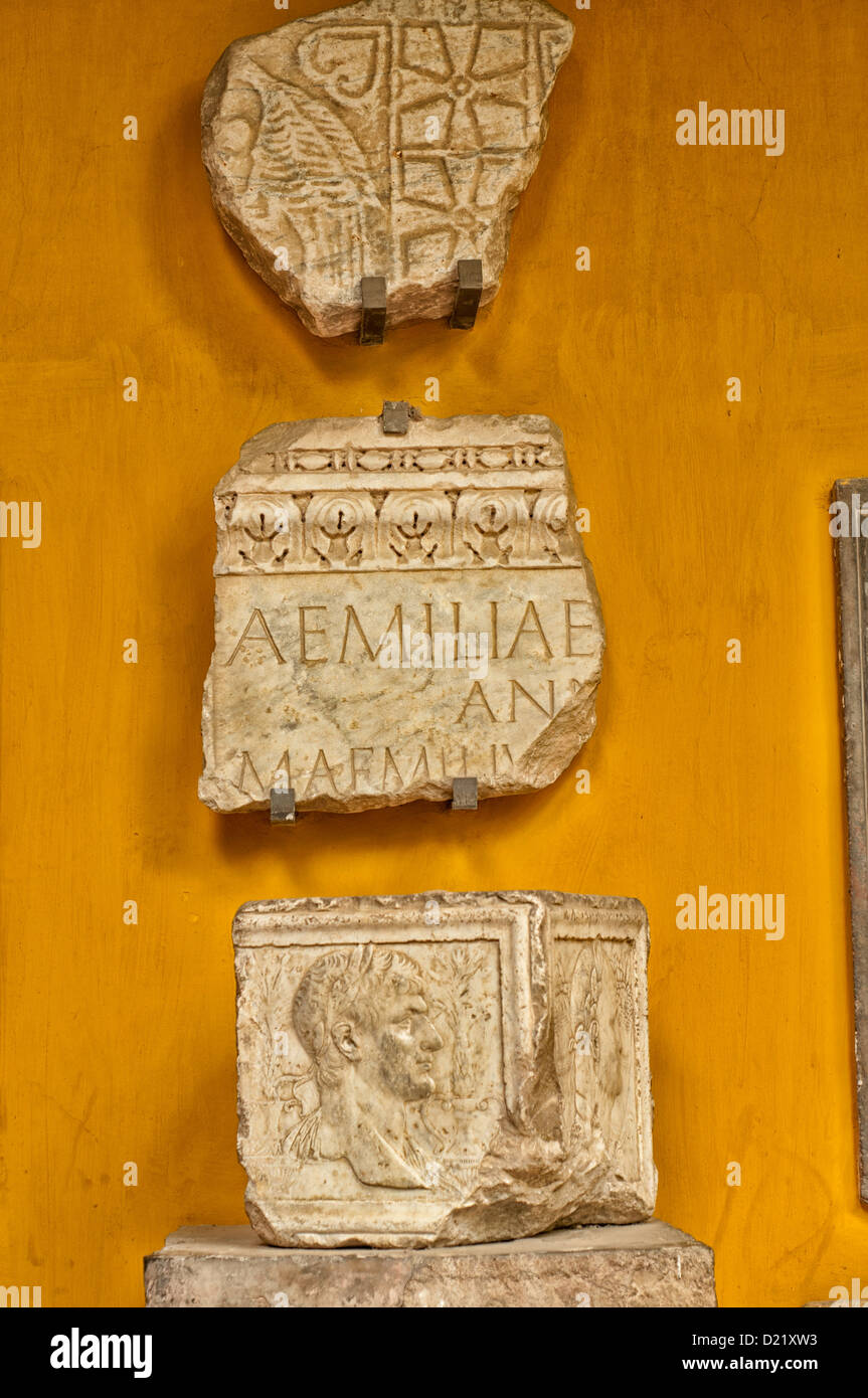 Fragment of a roman stele in Alcazar - Seville Stock Photo - Alamy