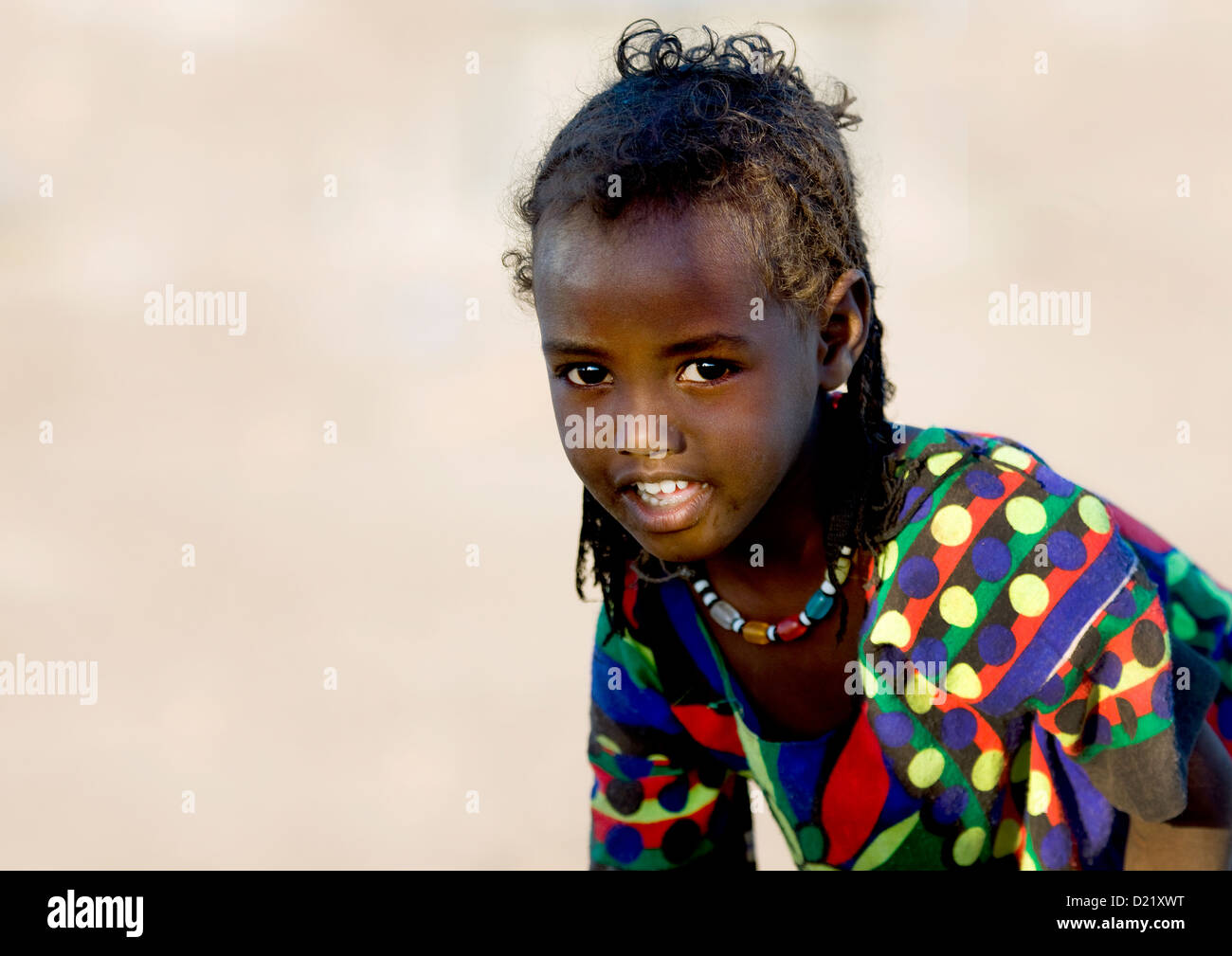Young Afar Tribe Girl Assaita Afar Regional State Ethiopia Stock