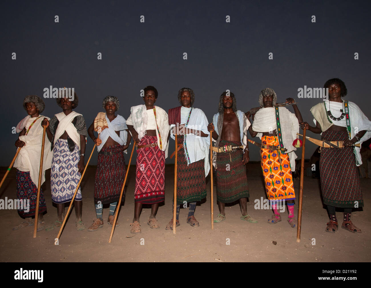 Afar Tribe Warriors, Assaita, Afar Regional State, Ethiopia Stock Photo ...
