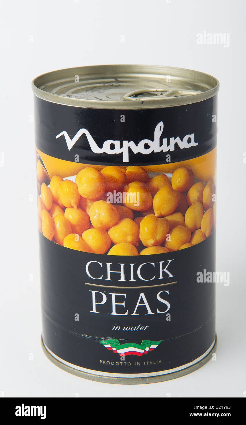 tin can chick peas Stock Photo - Alamy