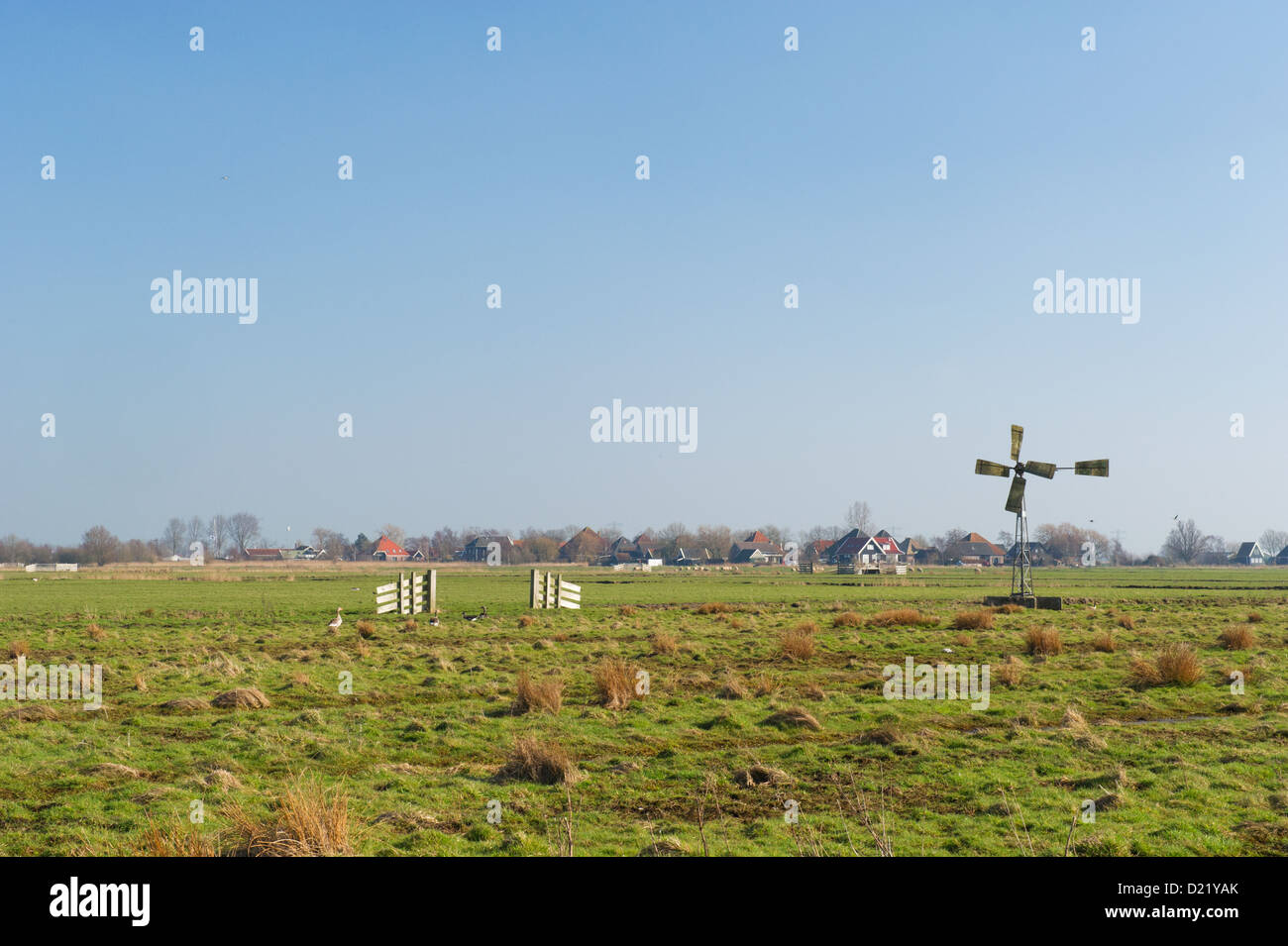 Dutch landscape at island The Woude Stock Photo - Alamy