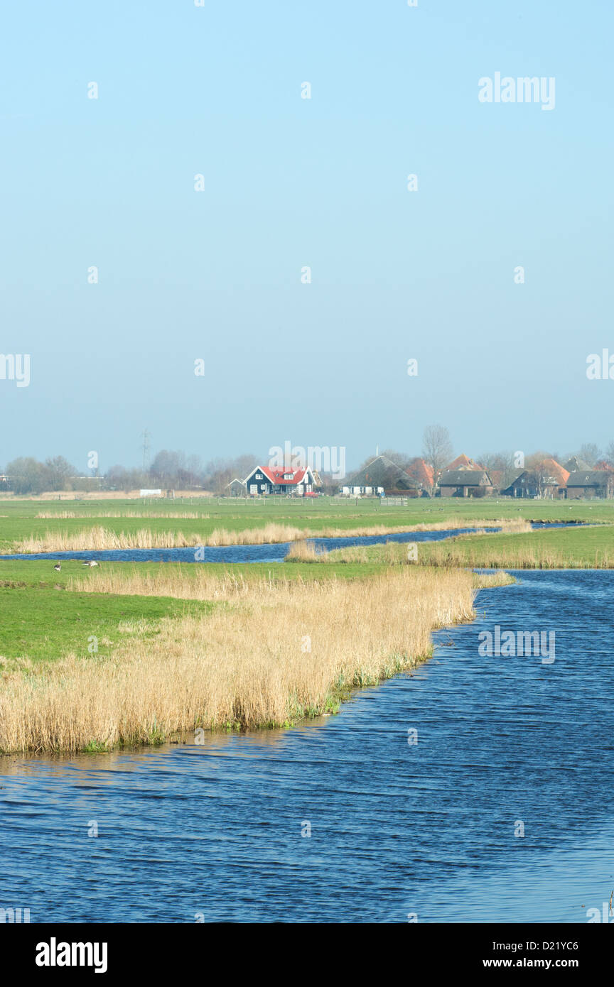 Dutch landscape at island The Woude Stock Photo - Alamy