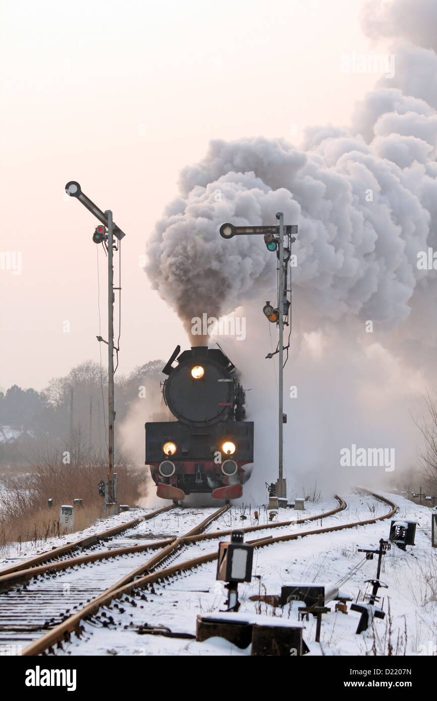 Old retro steam train Stock Photo - Alamy