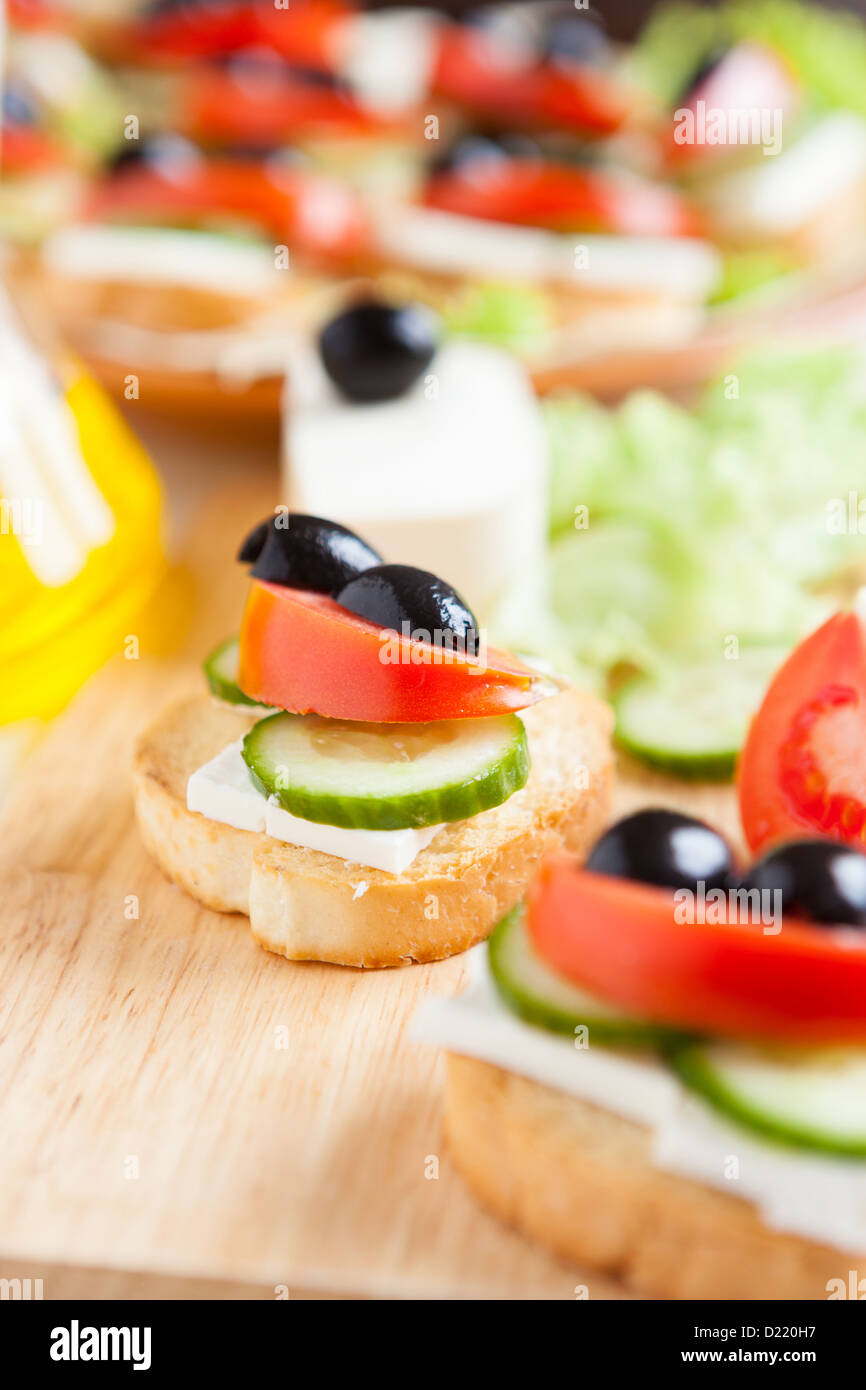 Preparing canapes hi-res stock photography and images - Alamy