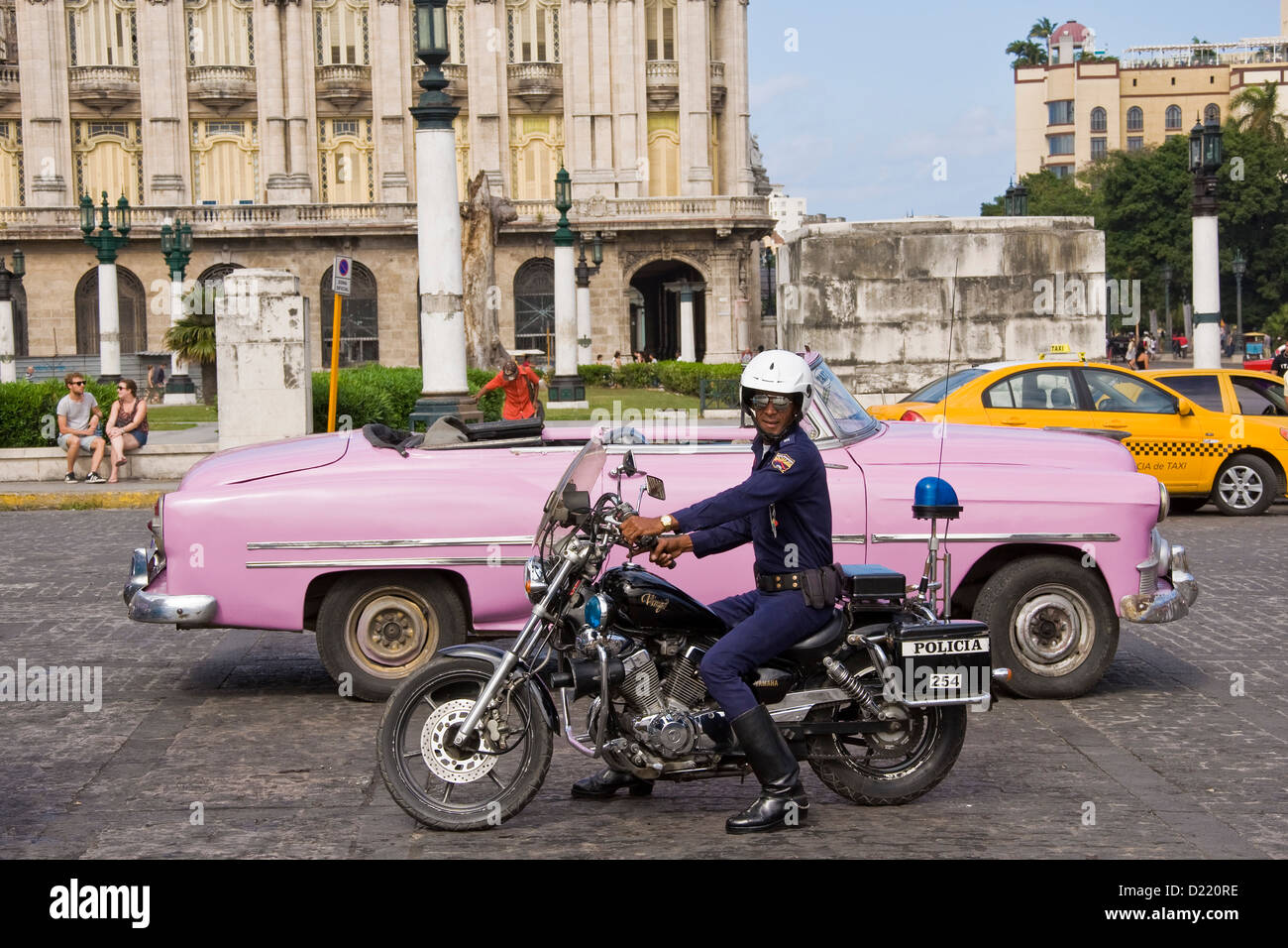 Cuba, Havana, police Stock Photo - Alamy