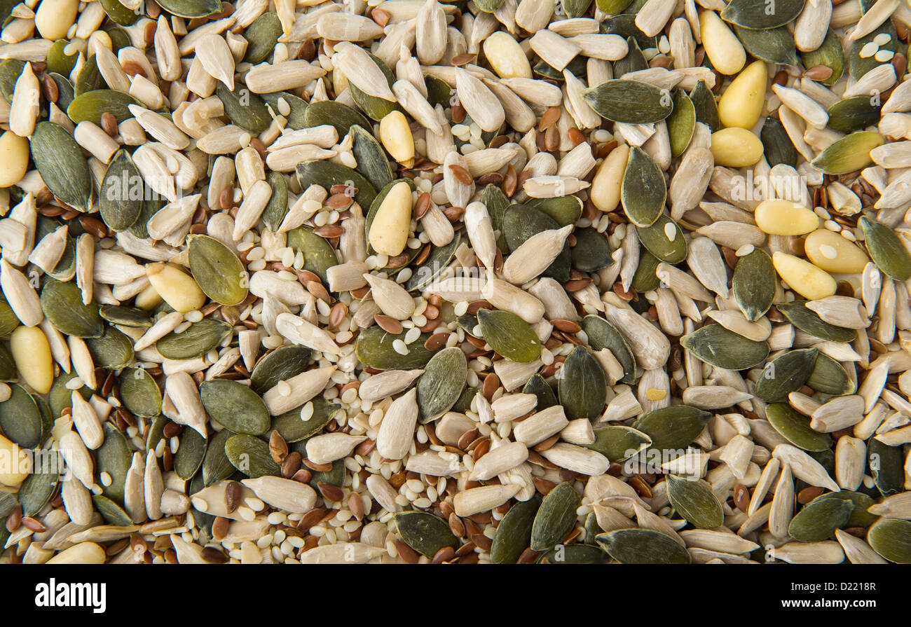 mixed healthy seeds Stock Photo - Alamy