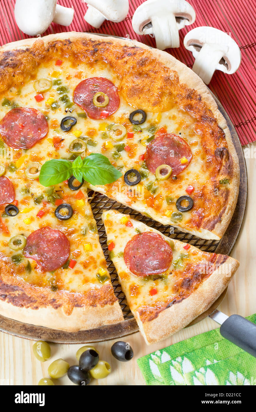 A piece of pizza Stock Photo - Alamy