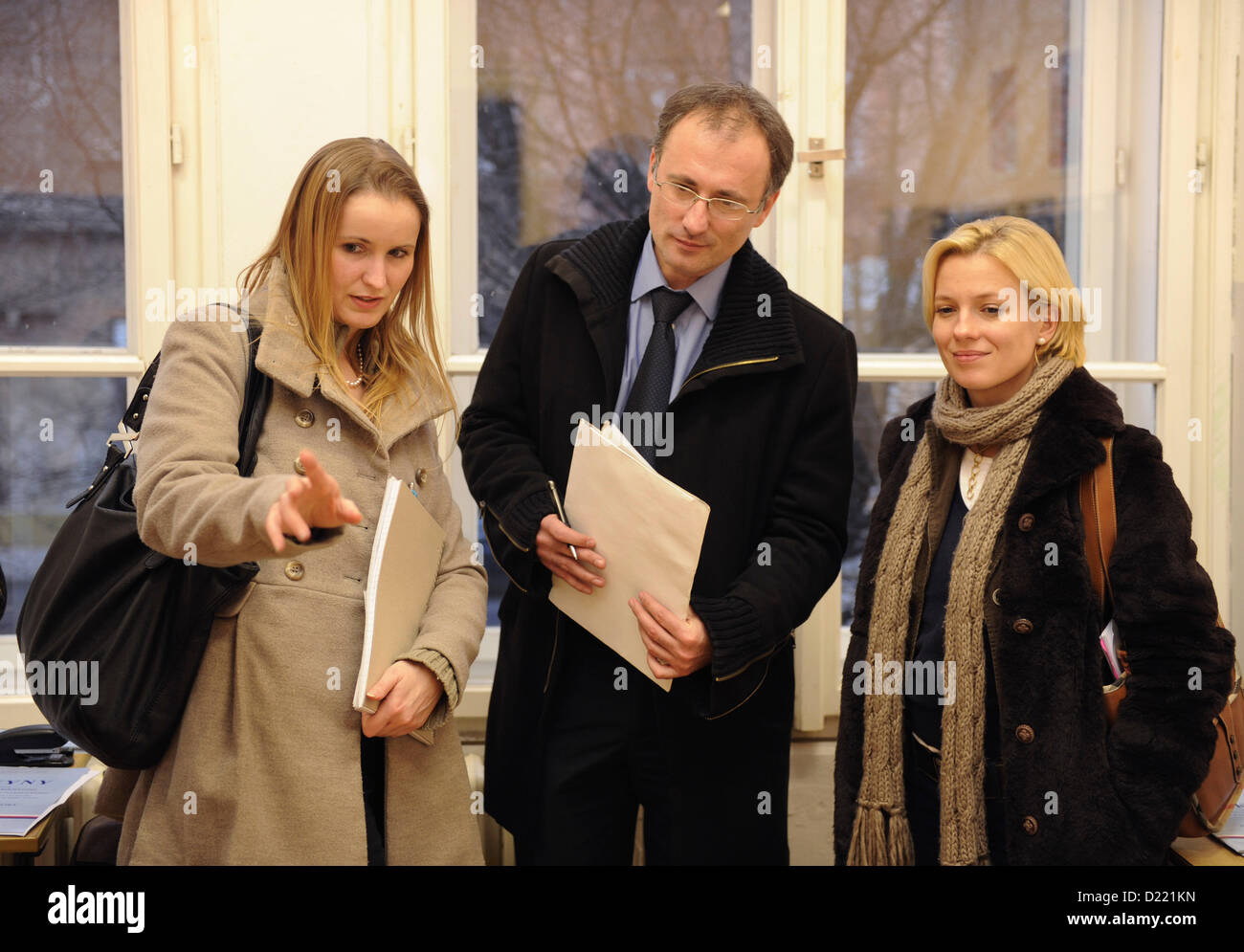 OBSE observers (left to right) Monika Dadova, Goran Petrov and Daria ...