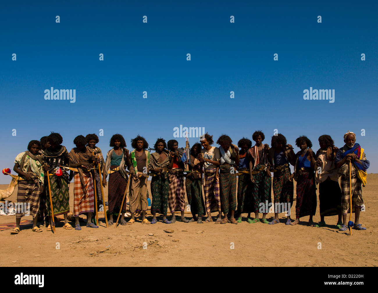 Afar Tribe Warriors, Assaita, Afar Regional State, Ethiopia Stock Photo ...