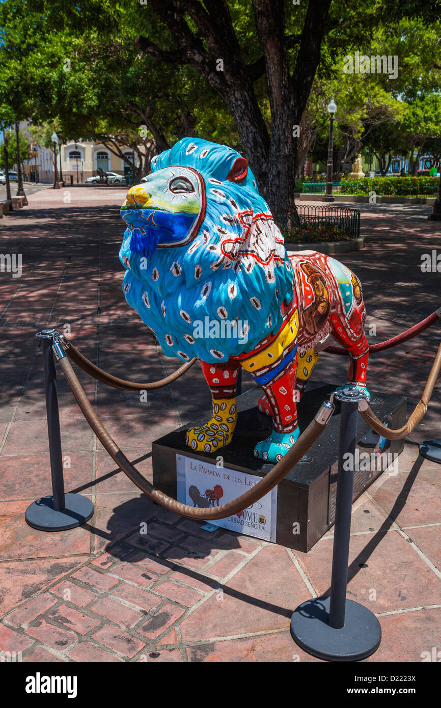 Plaza Las Delicias, art exhibit, "Ponce's Lion Parade", Ponce, Puerto ...