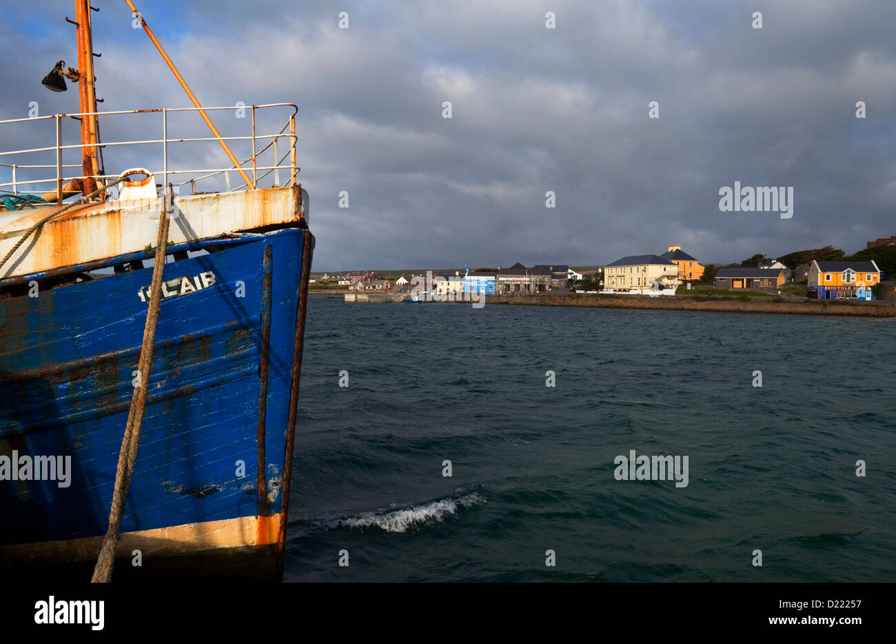 The Harbour and Kilronan village, Inishmore, The Aran Islands, County ...
