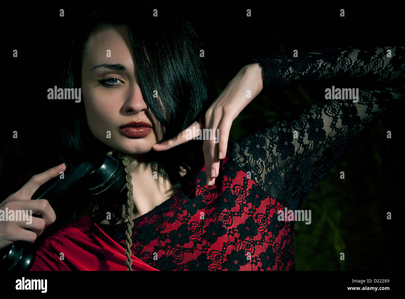 girl posing with phone Stock Photo - Alamy