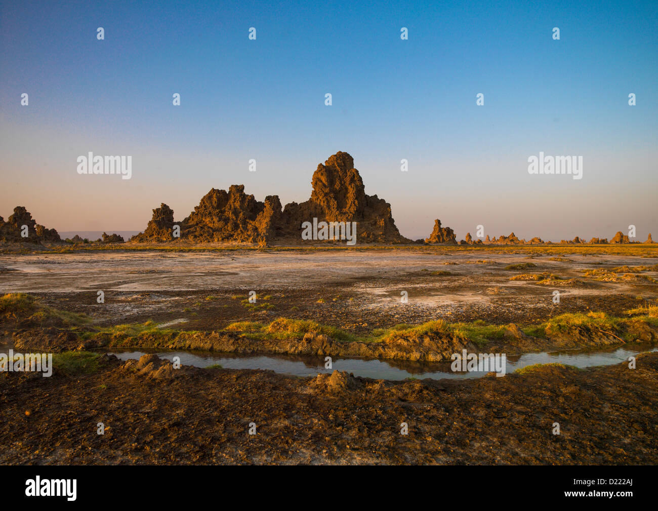 Rock Formations, Lake Abbe, Djibouti Stock Photo - Alamy
