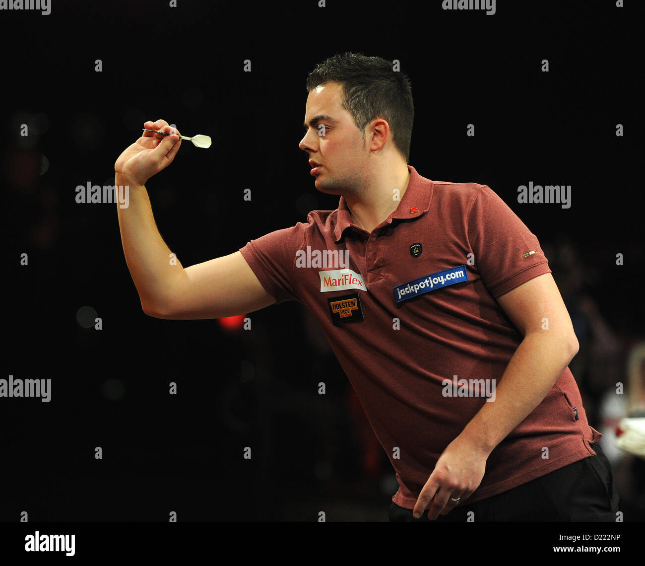 11.01.2013 Frimley Green, England. Jan Dekker (NETH) (7) in action ...