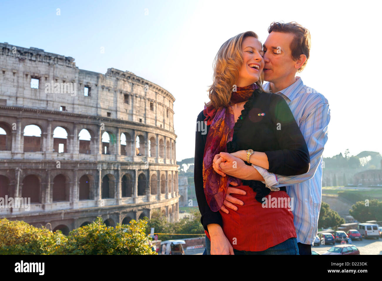Couple at the roman Colosseum Stock Photo - Alamy