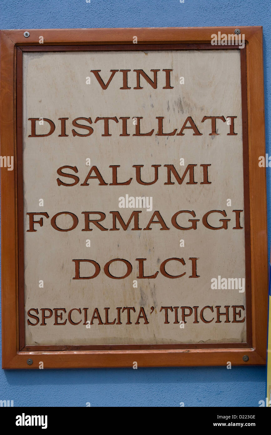 Shop sign sardinia hi-res stock photography and images - Alamy
