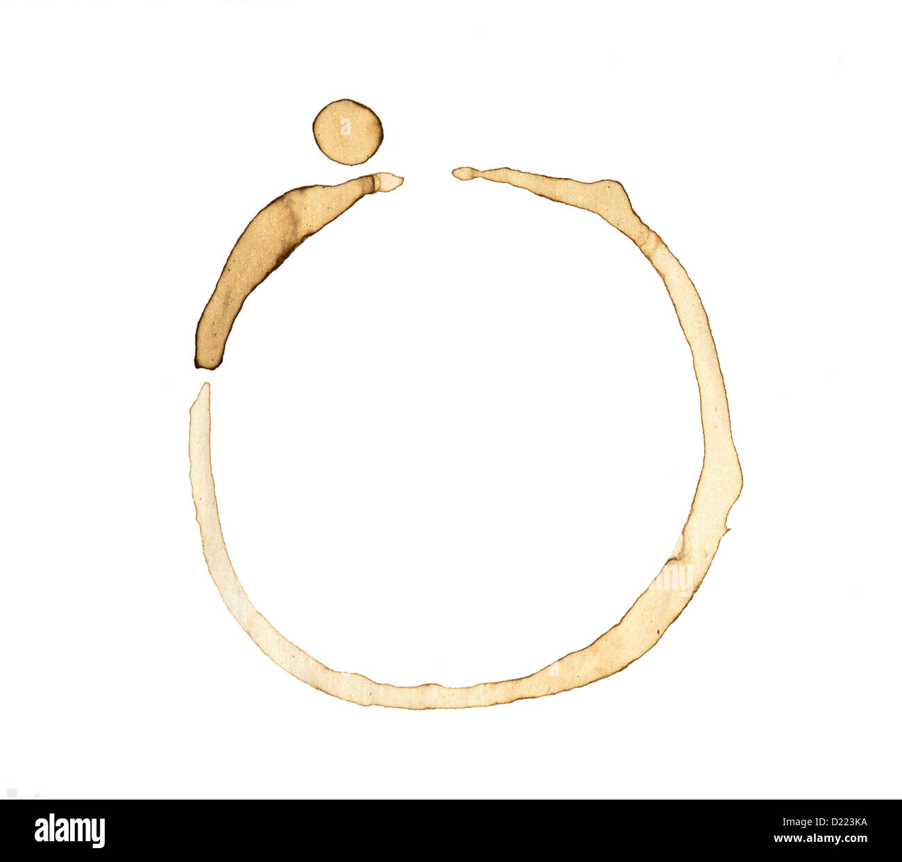Coffee Stain isolated on white background Stock Photo - Alamy