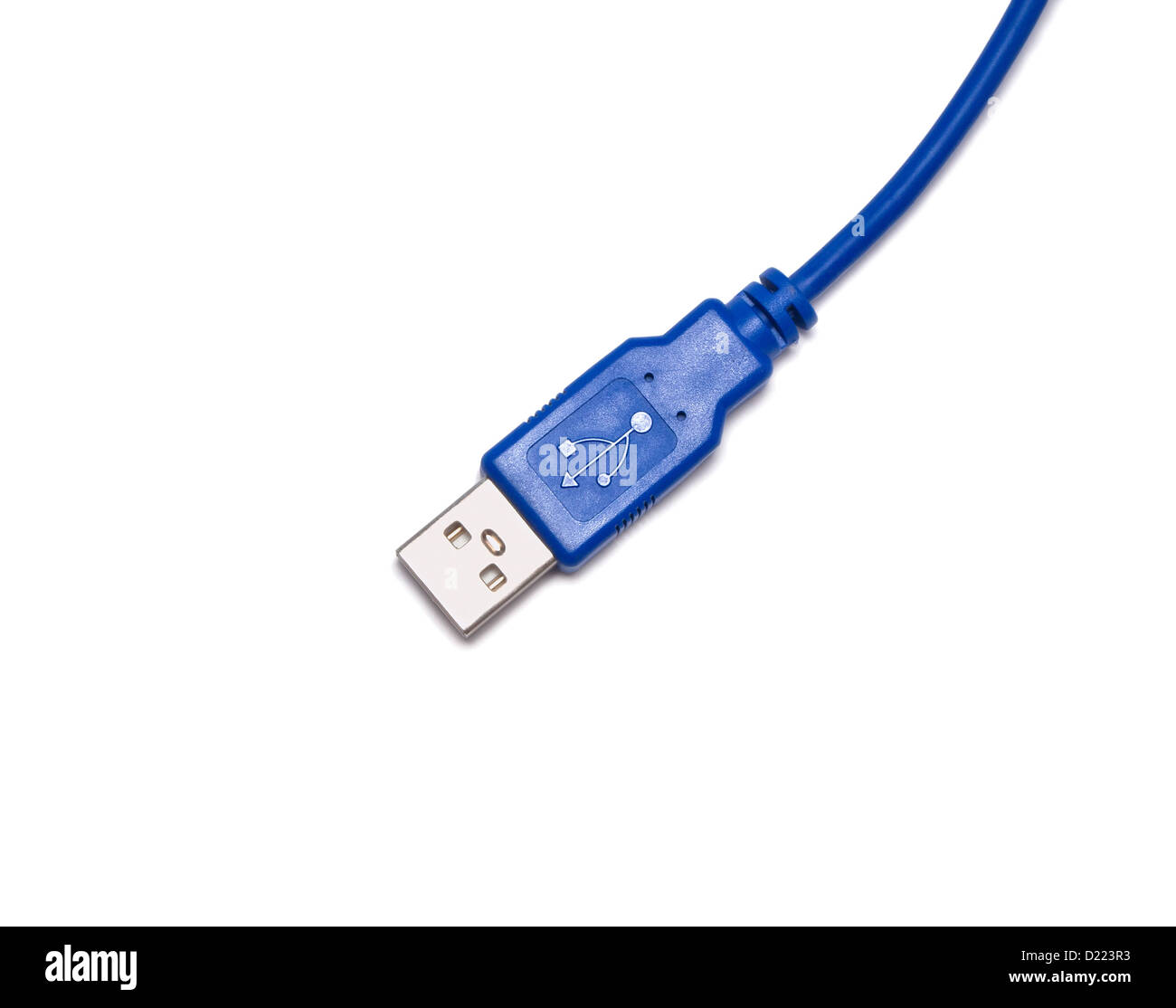 USB cable isolated on white background Stock Photo - Alamy