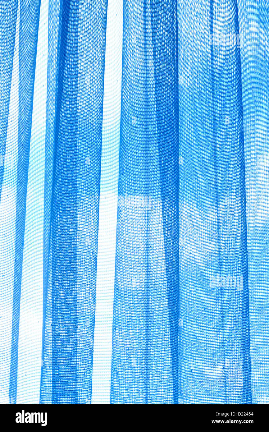 Curtain on window against blue sky abstract background texture Stock ...