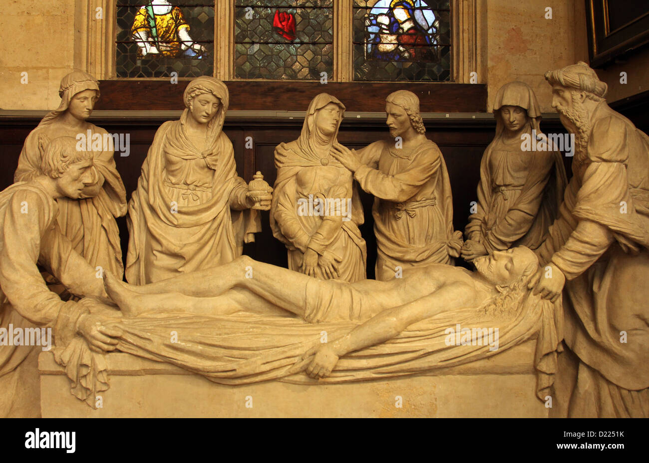 Lamentation of Christ, Saint Etienne du Mont Church, Paris Stock Photo ...