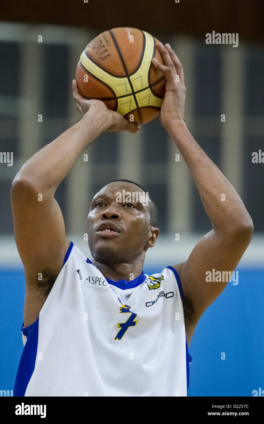 11.01.2013 London, England. Cheshire Phoenix British forward Shawn ...
