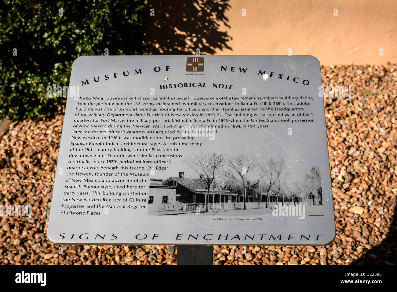 Museum of New Mexico in Santa Fe information Placard Stock Photo - Alamy
