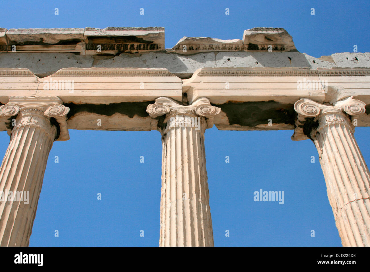 Corinthian columns of the Parthenon at Acropolis, Athens,Greece Stock ...