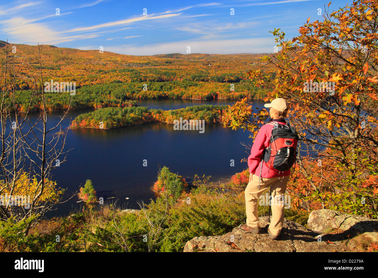 Maiden Cliff, Megunticook Lake, Maiden Cliff Trail, Camden, Maine, USA ...