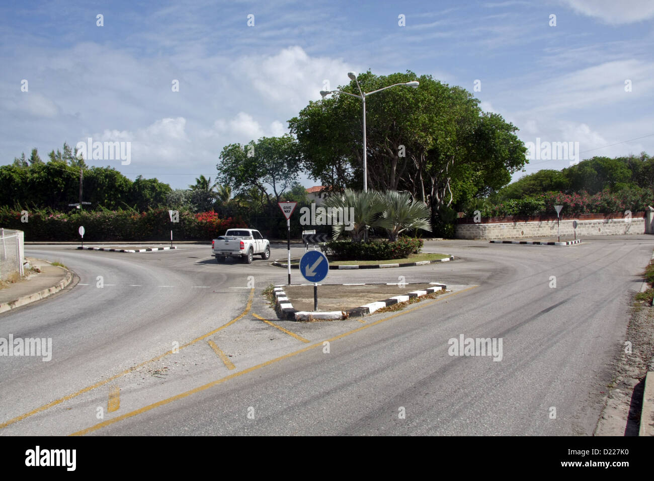 traffic road roundabout in Barbados Stock Photo, Royalty Free Image ...